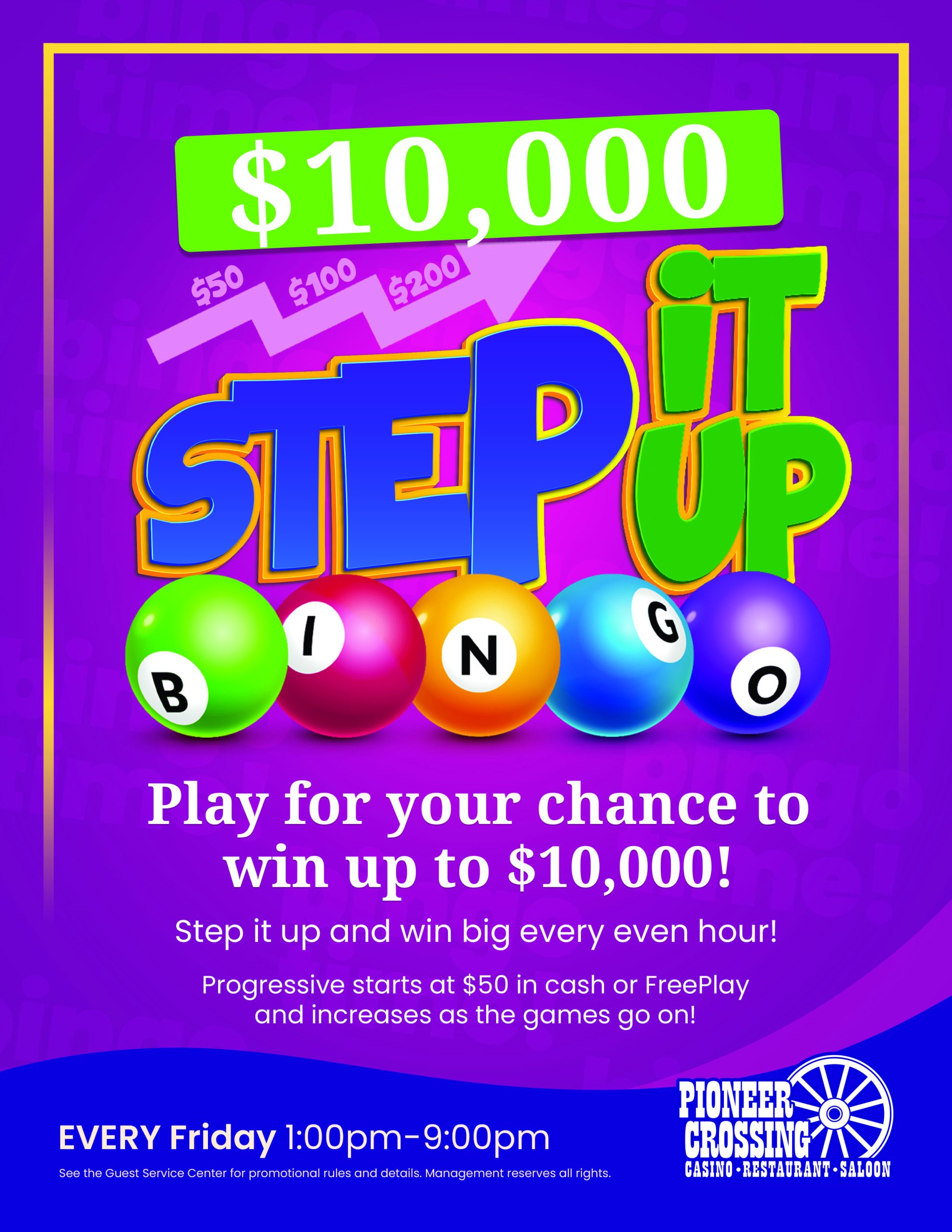 Step It Up Bingo - Pioneer Crossing